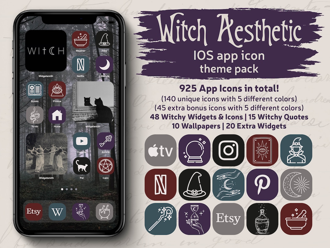 Witch Aesthetic iPhone App Icons, Witchy Wallpapers Und Zitate, Basic ...