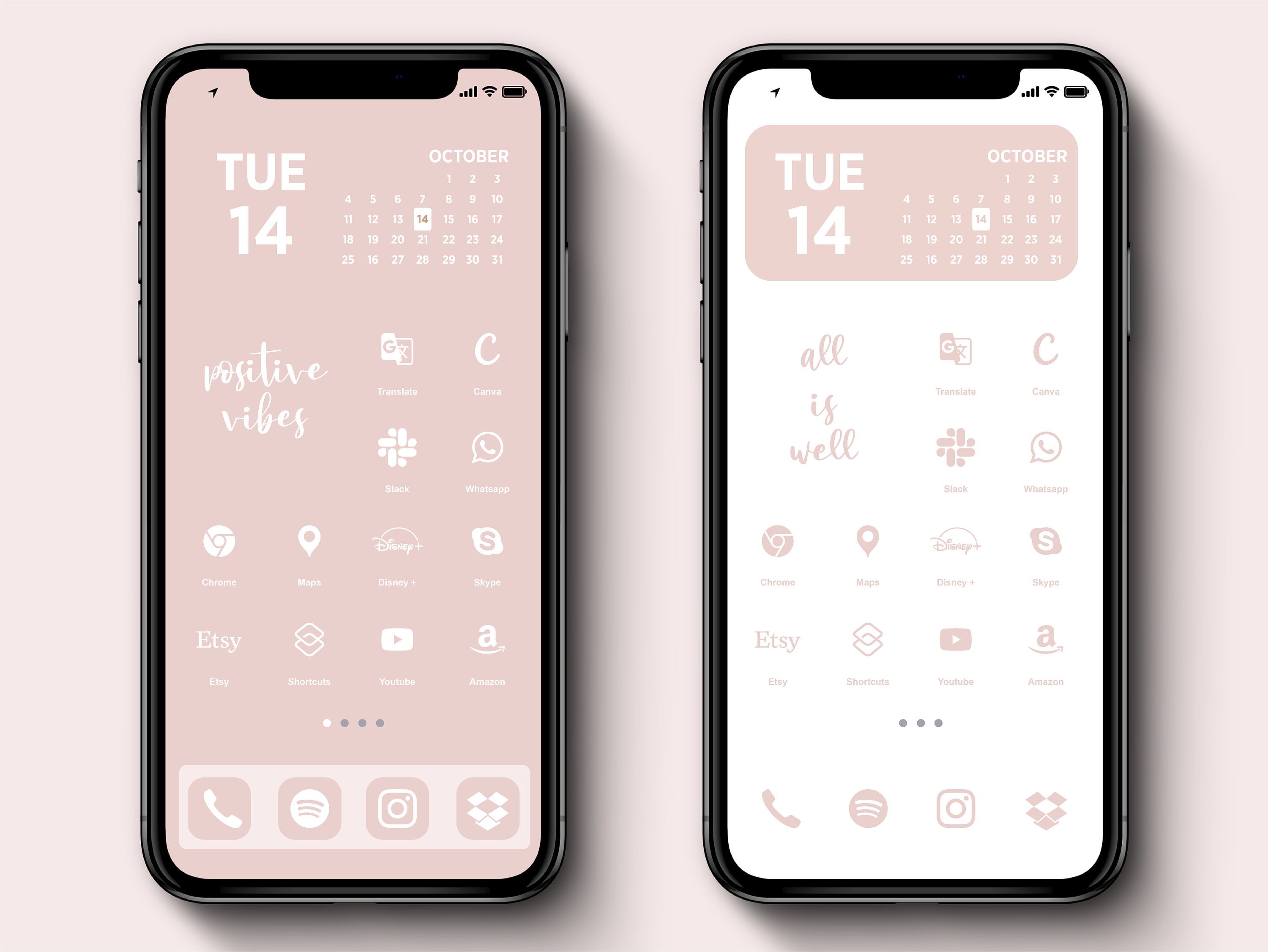 Iphone Ios App Icons Theme Pack 240 Soft Pink Icons Bundle | Etsy