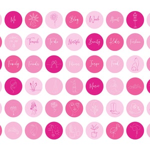 Pinkie Story Highlight Cover Pack, Pink Highlight Icons for Instagram ...