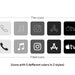 Black & Gray App Icon Pack for iPhone Minimalist Black Ios Theme Pack ...
