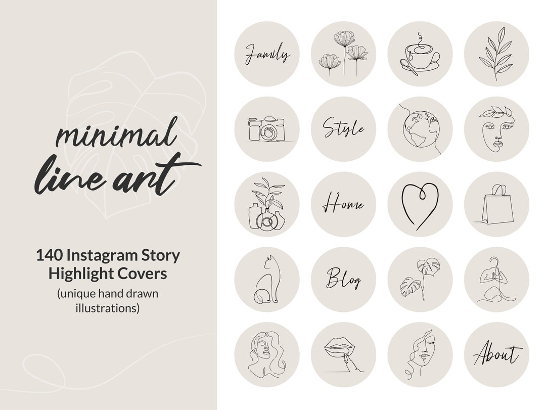 Minimal Aesthetic Instagram Highlight Covers Pack | Lifestyle Neutral ...