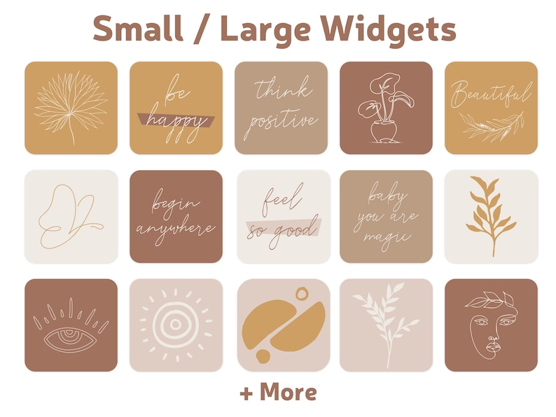 Autumn App Icon Bundle for Phone and Tablet, Cozy Fall Theme Icons ...