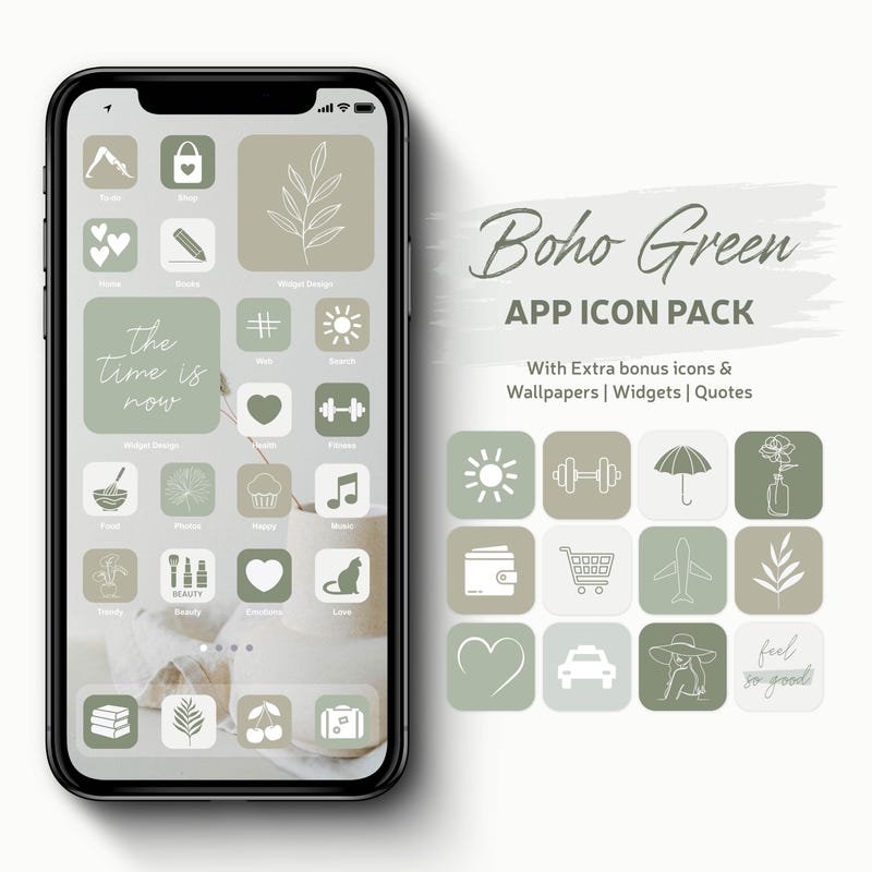 Green App Icons - Etsy