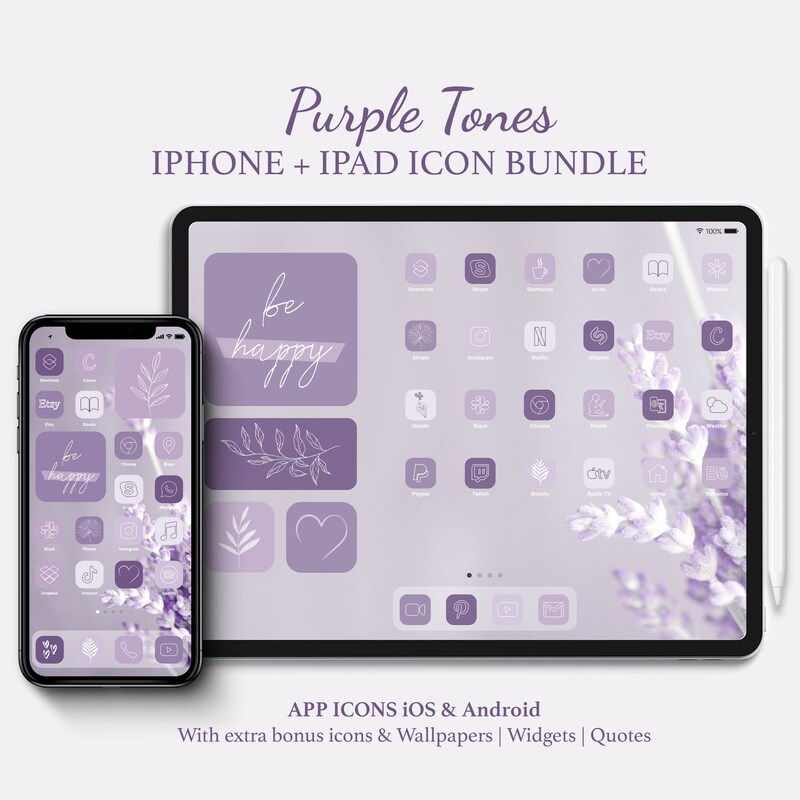 Purple App Icons - Etsy