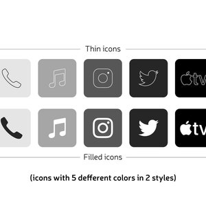 Black & Gray App Icon Pack for iPhone Minimalist Black Ios - Etsy