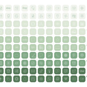 Green Aesthetic iPad App Icon Pack Sage Green iPad Theme Boho Green ...