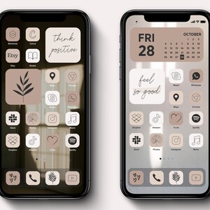 Neutral Beige App Icon Pack Ios Theme for Iphone Phone - Etsy