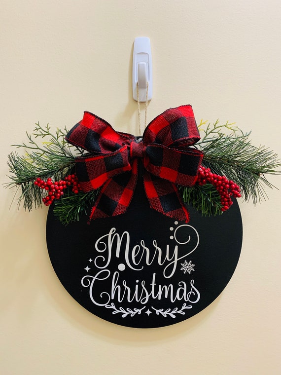 Christmas Door Hanger Christmas Table Top Decor Christmas | Etsy