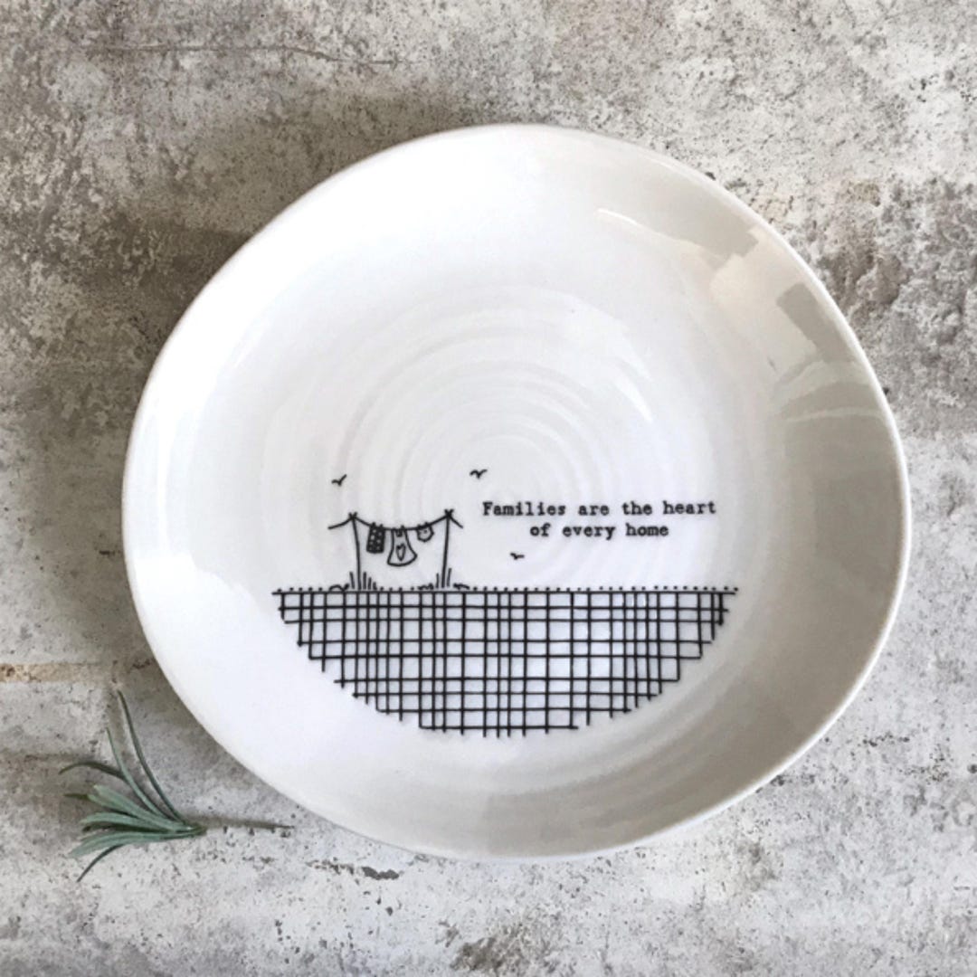 Family Quote Porcelain Trinket Dish • Sentimental Home Decor (14.5cm ...
