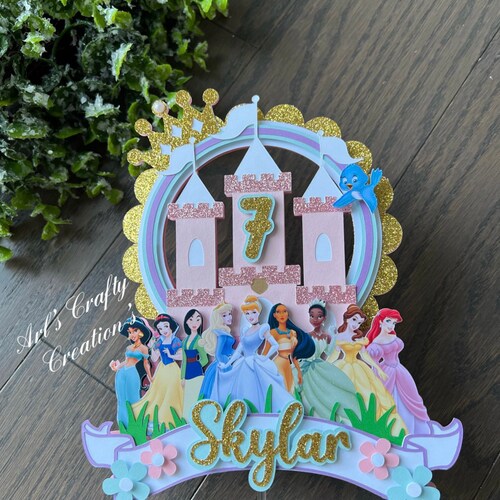 Princess Cake Topper Shaker Cake Topper Birthday Party - Etsy