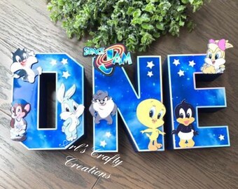 3d Space Jam Letters - Etsy