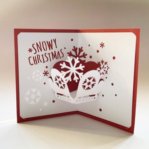 Digital Template Download, Pop up Snowy Christmas Card. Cut File SVG ...