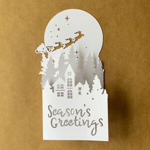 Digital Download Template. Christmas Santas Over the Moon Christmas ...