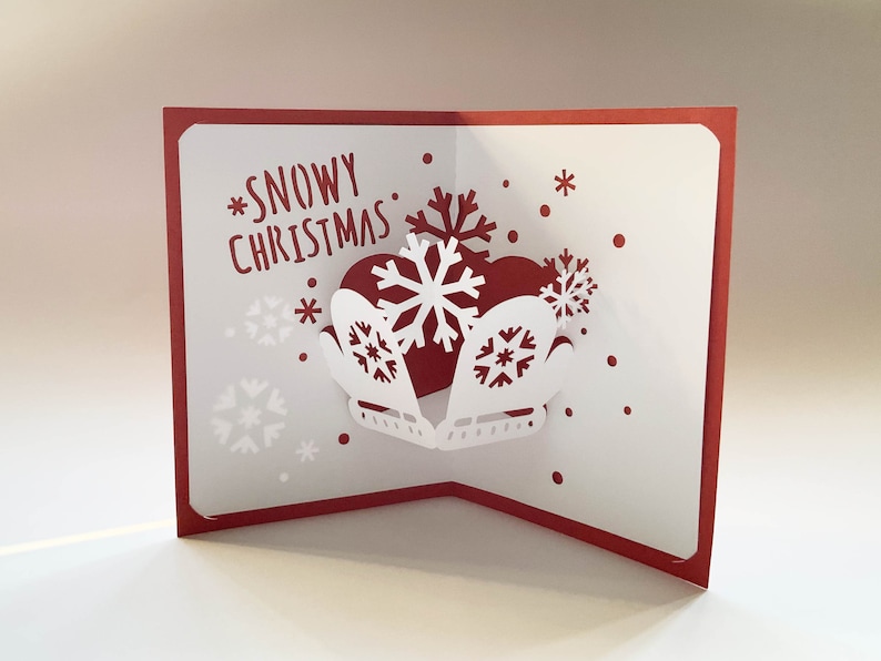 Digital Template Download, Pop up Snowy Christmas Card. Cut File SVG ...