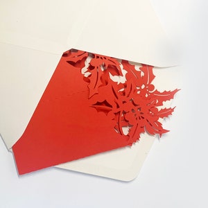 Digital Template Christmas Holly Pop up Card, 3D SVG - Etsy