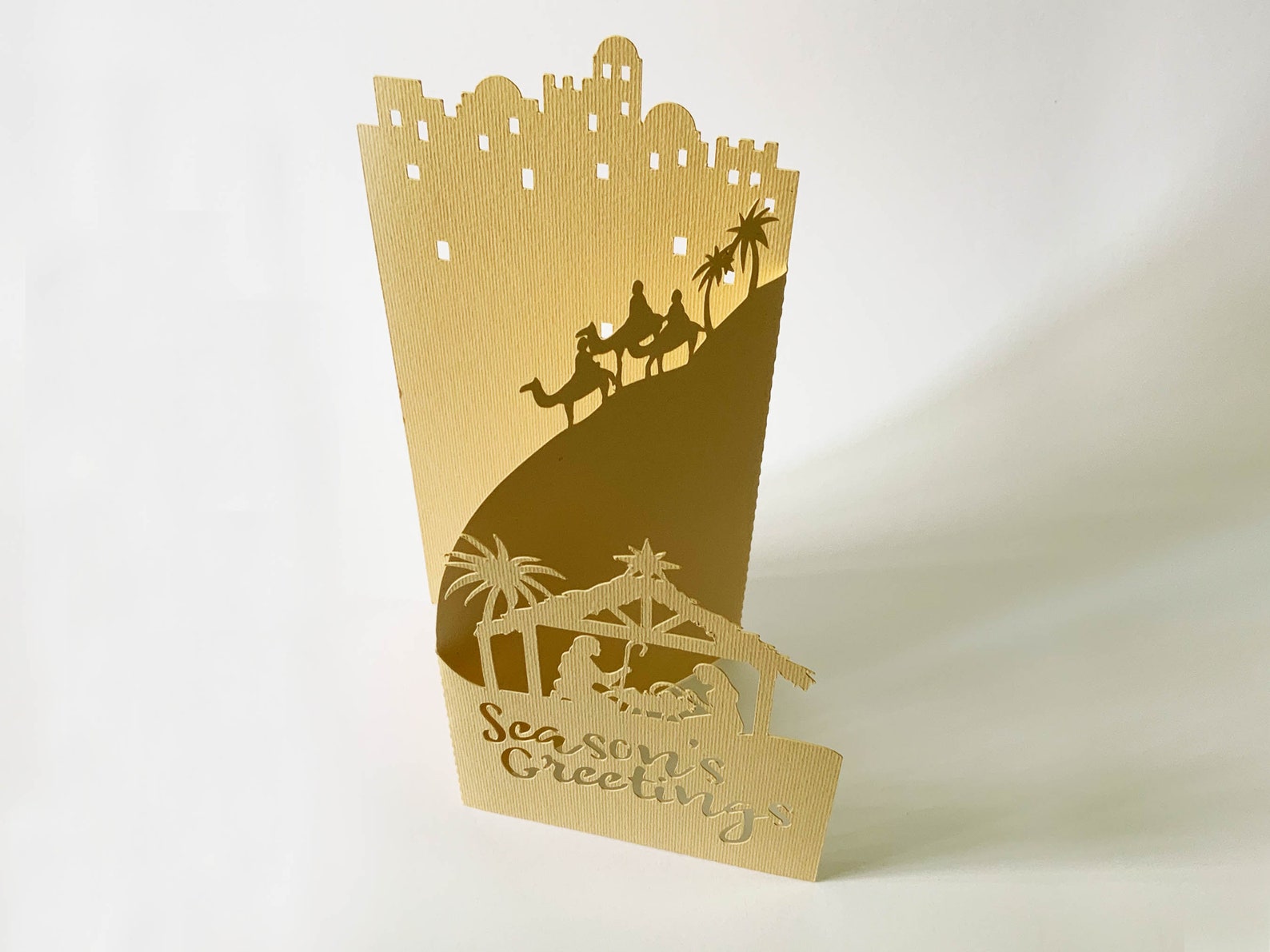 Navitiy Christmas Fold Card + Evelope, SVG, Digital Download, Papercut ...