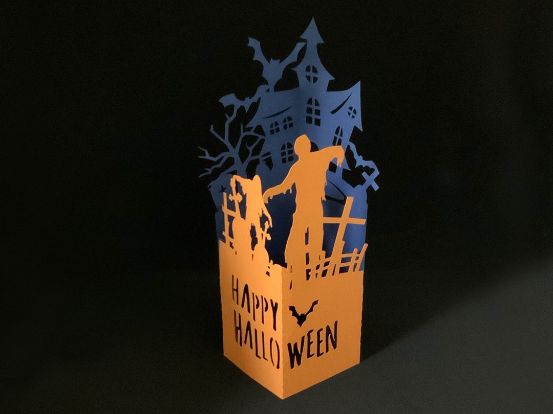 Digital Template Halloween, Pop-up Card, 3D, Display for Halloween ...