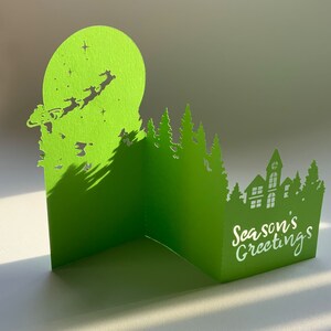 Digital Download Template. Christmas Santas Over the Moon Christmas ...