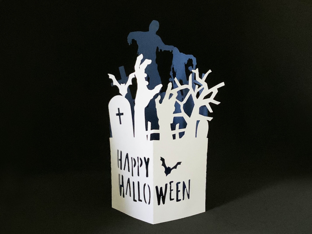 Digital Template Halloween, Pop-up Card, 3D, Display for Halloween ...