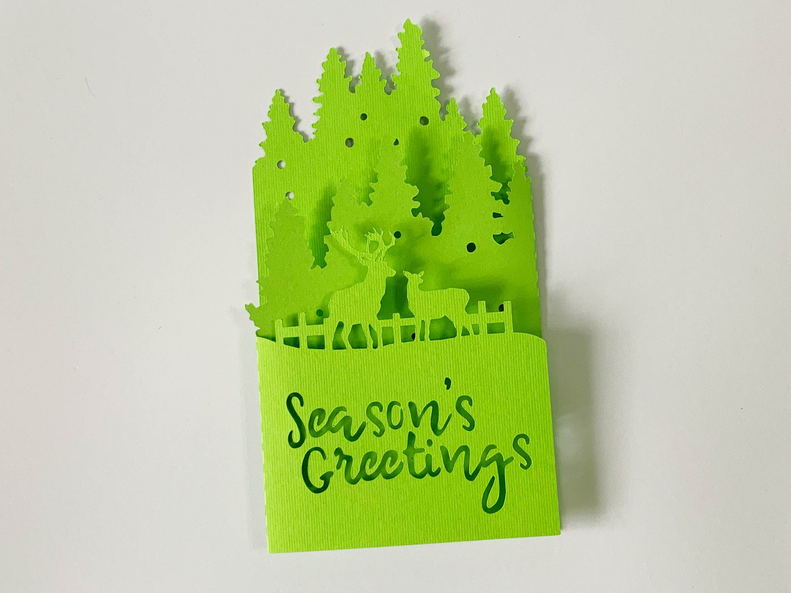 Christmas Winter Forest Fold Card, SVG, Digital Download Template ...