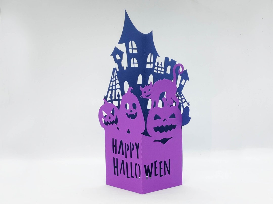 Digital Template Halloween, Pop-up Card, 3D, Display for Halloween ...