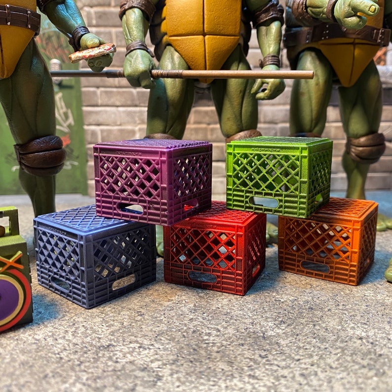 1:12 Scale TMNT Ninja Turtle Milk Crates Set of 5 Hand - Etsy
