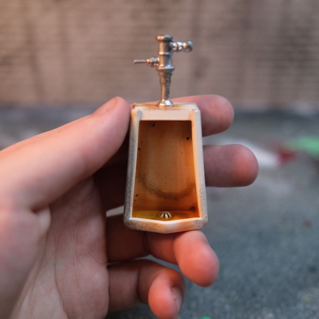 1:12 Scale Mini Urinal - Hand Painted Diorama Accessory / Prop by GRIME ...