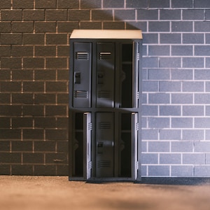 1:12 Scale Lockers - Painted Diorama Accessory / Prop by GRIME CITY for ...