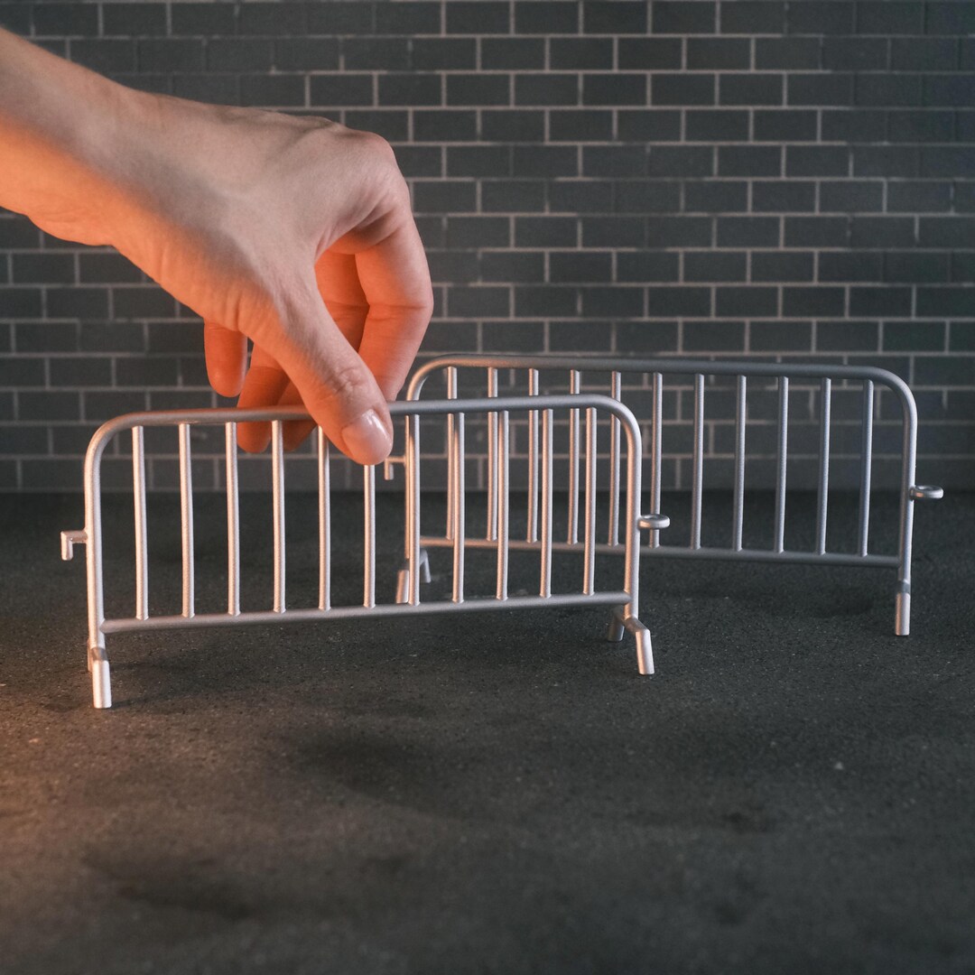 New! 2 Pack of 1:12 Scale Concert Barriers - Painted Diorama Accessory ...