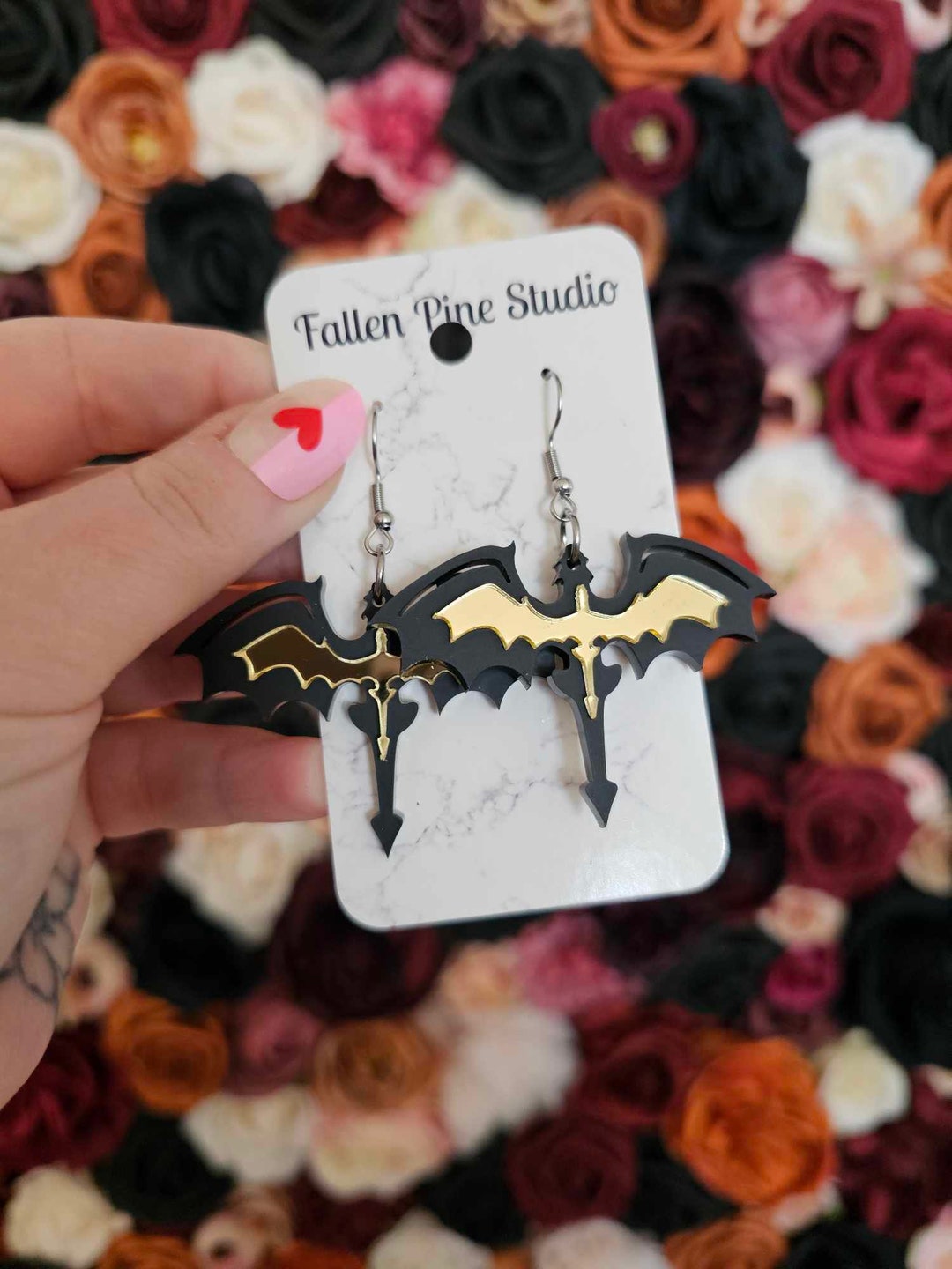 Gold Dragons Acrylic Earrings, Laser Cut Earrings, Fantasy Earrings - Etsy