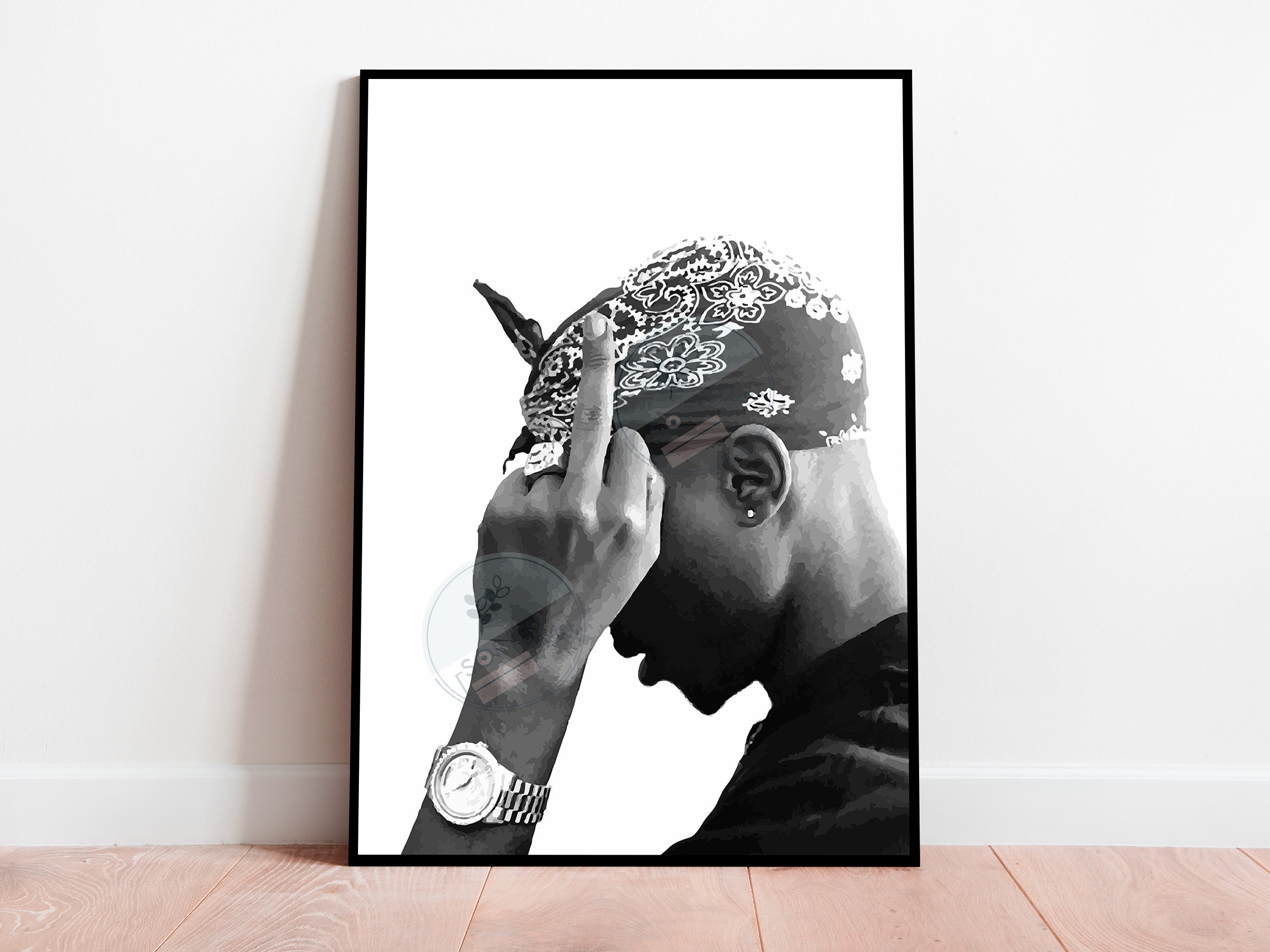 Middle Finger Poster Rapper Poster Middle Finger Print Cool | Etsy UK