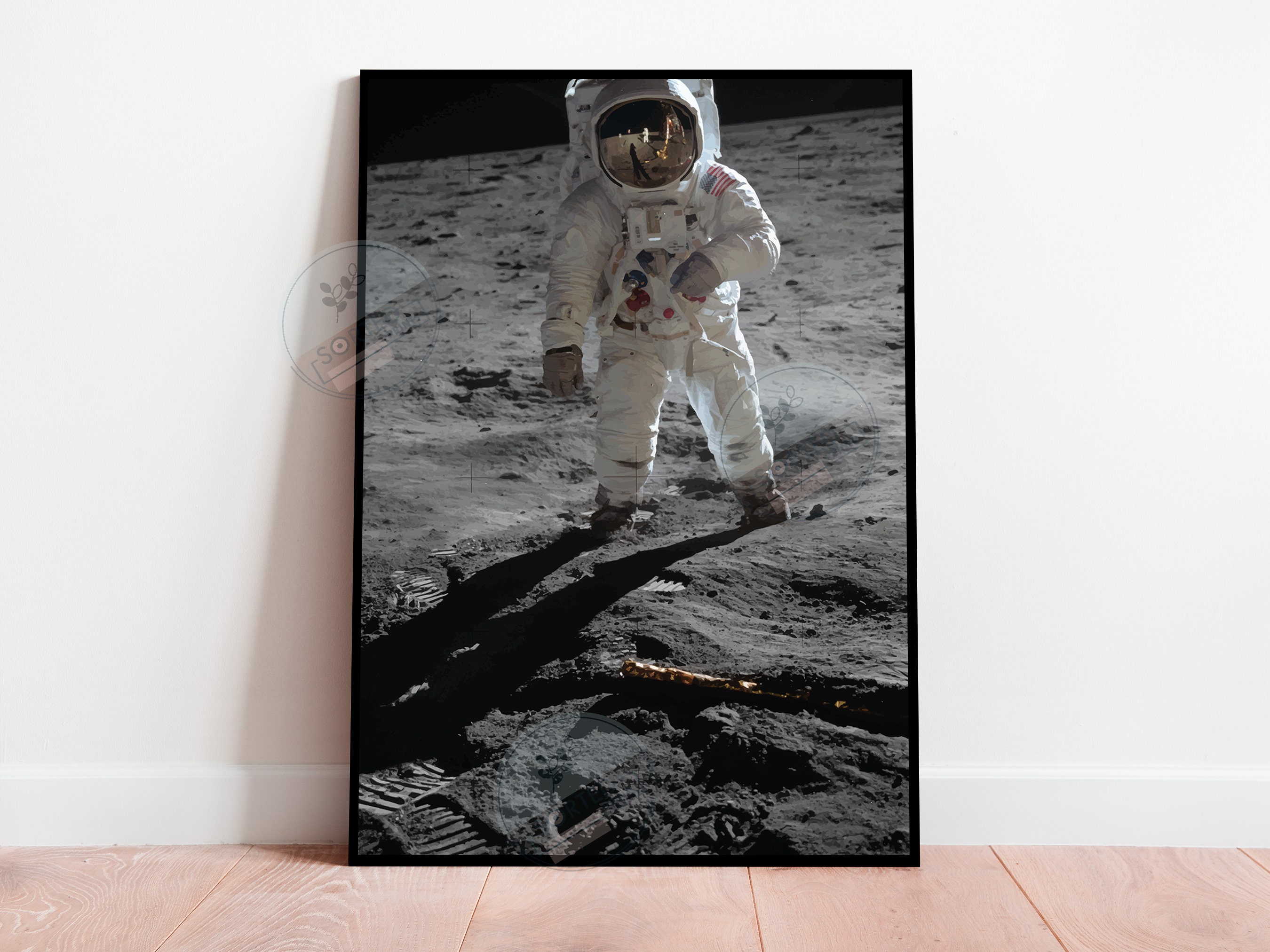 Vintage Moon Landing Art