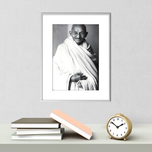 Mahatma Gandhi Poster, Black and White, Printable Wall Art, History ...