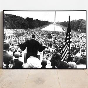 Martin Luther King Poster, I Have A Dream, Black and White Wall Art ...