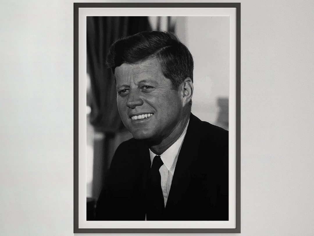 President John F Kennedy Poster, Vintage Print, JFK Poster, Political ...