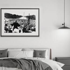 Martin Luther King Poster, I Have A Dream, Black and White Wall Art ...