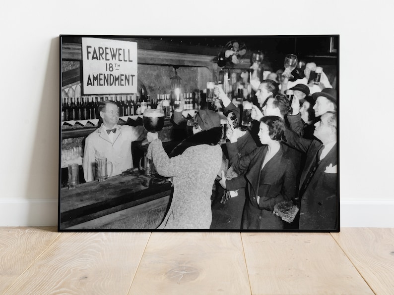 Prohibition Wall Art Black and White Prohibition Party - Etsy