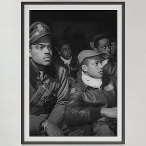 Tuskegee Airmen Poster, African American Wall Art, Black and White ...