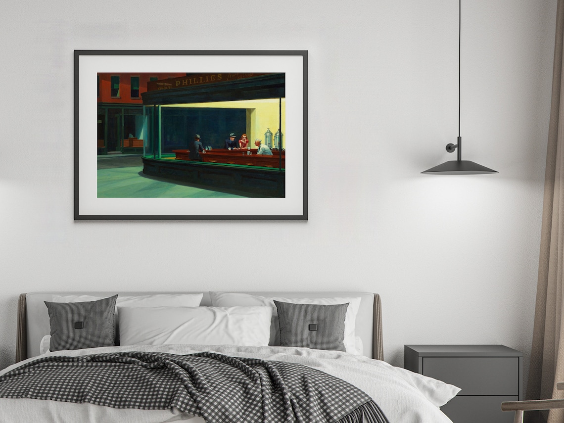 Edward Hopper Nighthawks Print Vintage Painting Nighthawks - Etsy