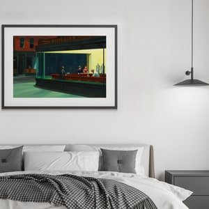 Edward Hopper Nighthawks Print, Vintage Painting, Nighthawks Poster ...