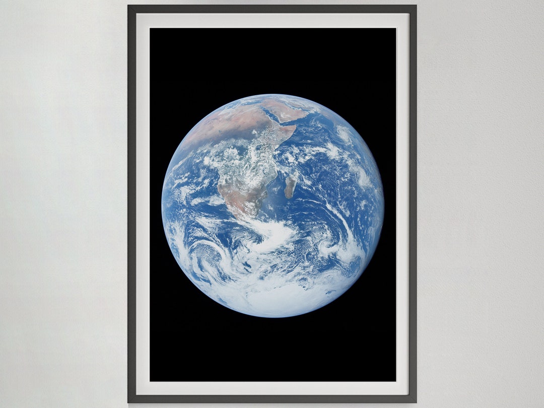 Earth Poster, Science Wall Art, Nasa Print, the Blue Marble, Science ...