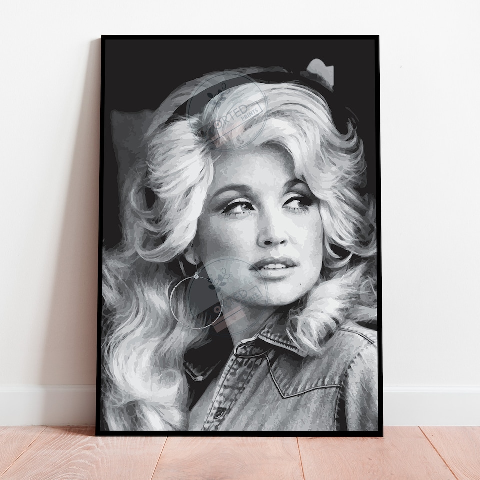 Dolly Parton Print, Black And White, Dolly Parton Poster, Dolly Parton ...