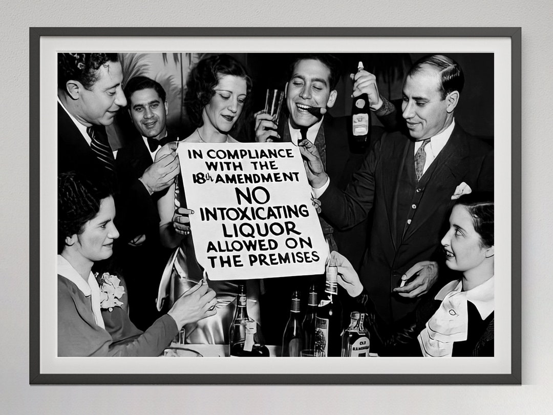 Prohibition Photo Print: Vintage Bar Cart Poster, 1920s Speakeasy Decor ...