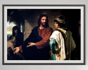 Jesus Christ Portrait Religious Wall Art Christian Decor - Etsy