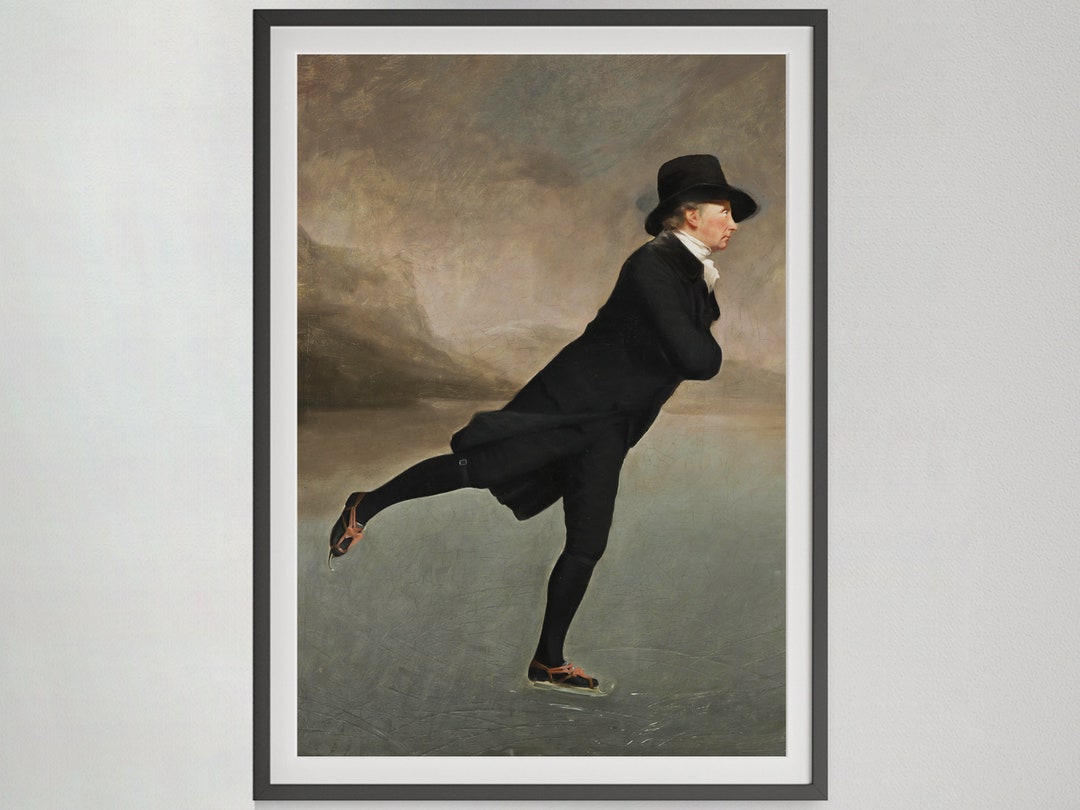 The Skating Minister Poster, Vintage Print, Retro Wall Art, Moody ...