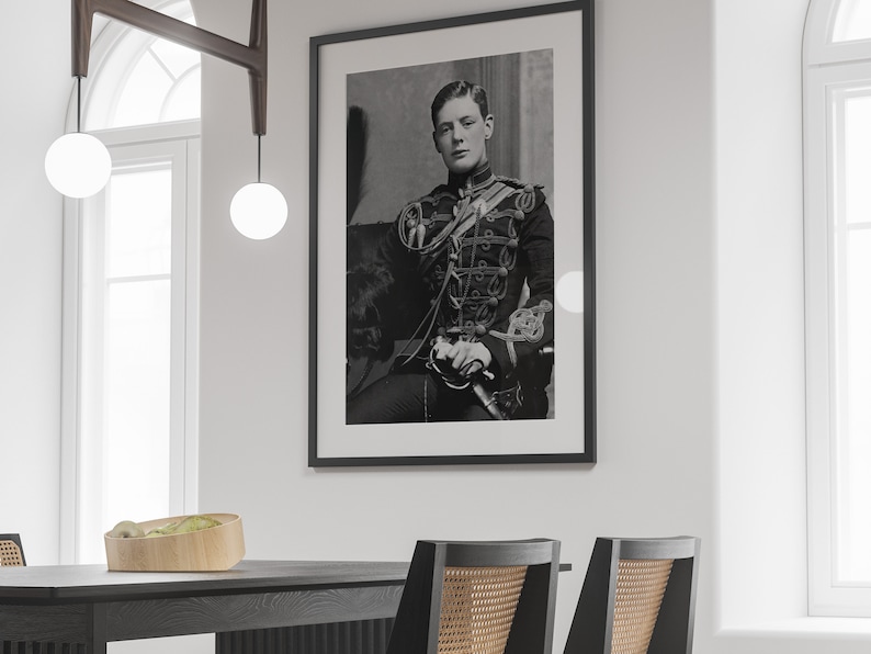 Young Winston Churchill Poster Vintage Home Decor Winston - Etsy