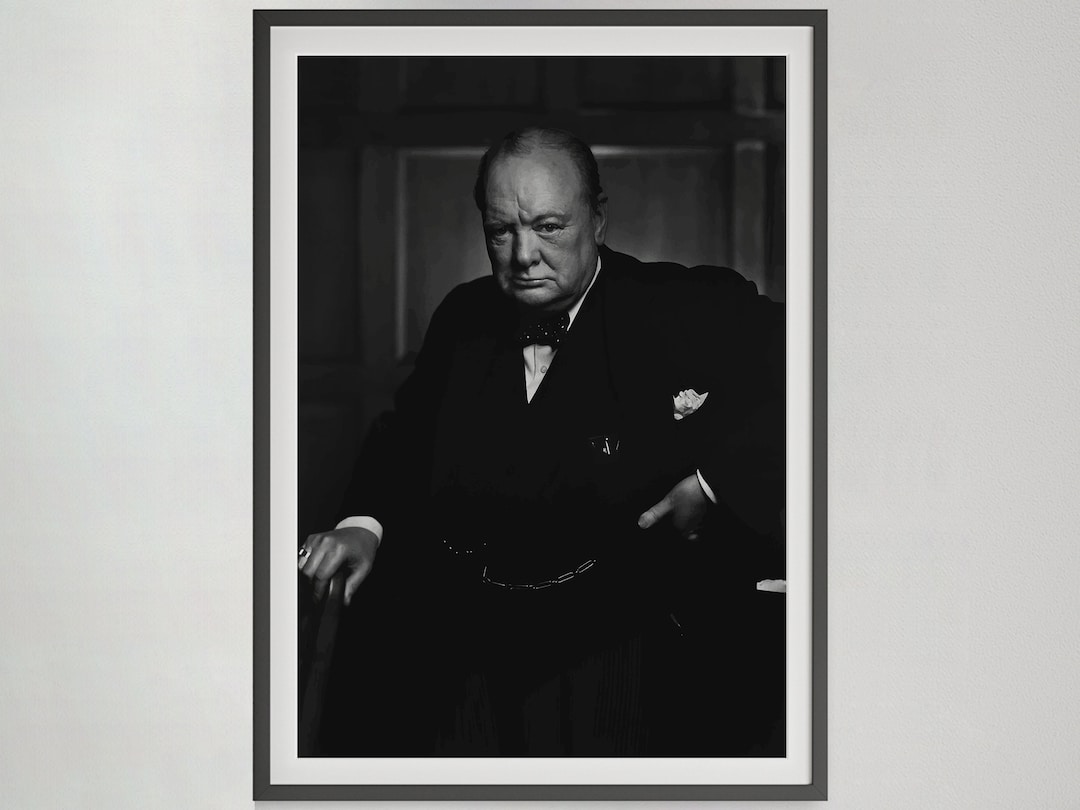 Winston Churchill Poster Vintage Home Decor Winston - Etsy
