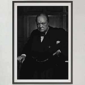 Winston Churchill Poster Vintage Home Decor Winston - Etsy