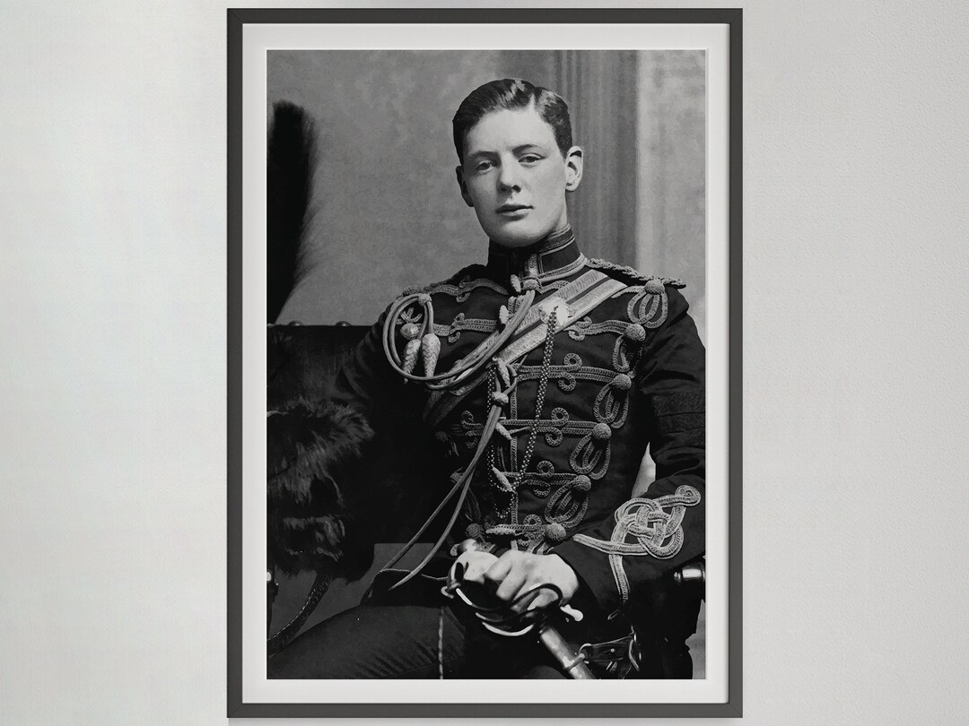 Young Winston Churchill Poster, Vintage Home Decor, Winston Churchill ...