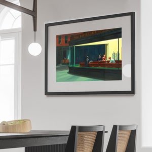 Edward Hopper Nighthawks Print, Vintage Painting, Nighthawks Poster ...